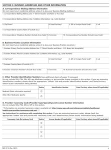 CMS 10114 – NATIONAL PROVIDER IDENTIFIER (NPI) APPLICATION/UPDATE FORM ...