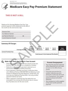 CMS 20143 – Medicare Easy Pay Premium Statement | CMS Forms