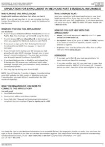 CMS 40B – Application for Enrollment in Medicare – Part B (Medical ...