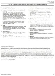 CMS 40B – Application for Enrollment in Medicare – Part B (Medical ...