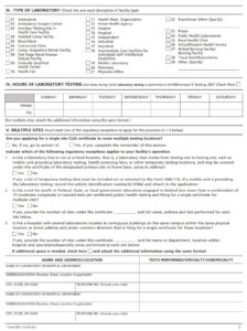 CMS 116 – CLINICAL LABORATORY IMPROVEMENT AMENDMENTS OF 1988 (CLIA ...