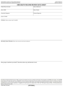 CMS 726 – CMS Death Record Review Data Sheet | CMS Forms