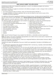 CMS 855A – Medicare Enrollment Application | CMS Forms